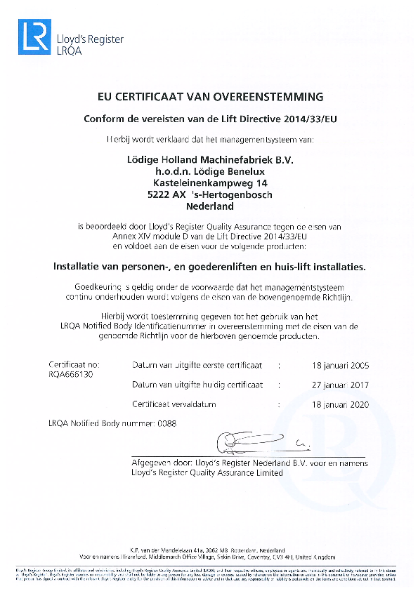 Lödige Benelux has renewed the ISO certification